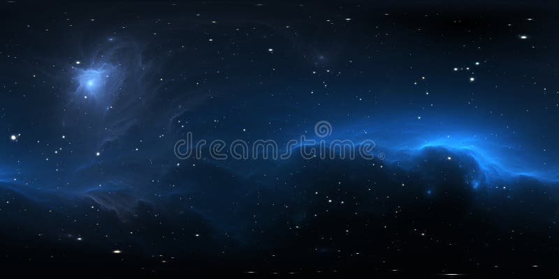 360 Degree Stellar System and Gas Nebula. Panorama, Environment 360 ...