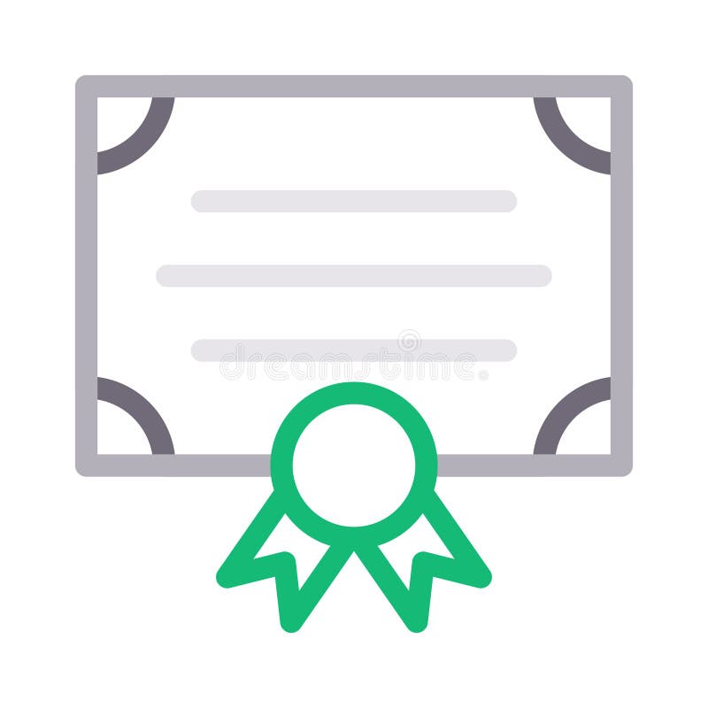Degree Vector Colour Line Icon Stock Vector - Illustration of award ...