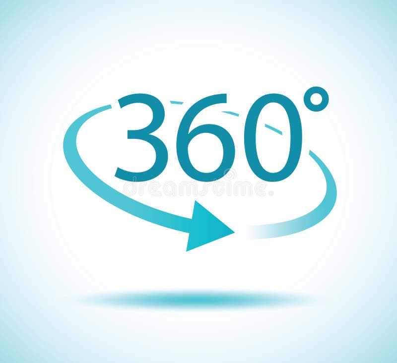 360 degree turn stock illustration. Illustration of company - 47625799