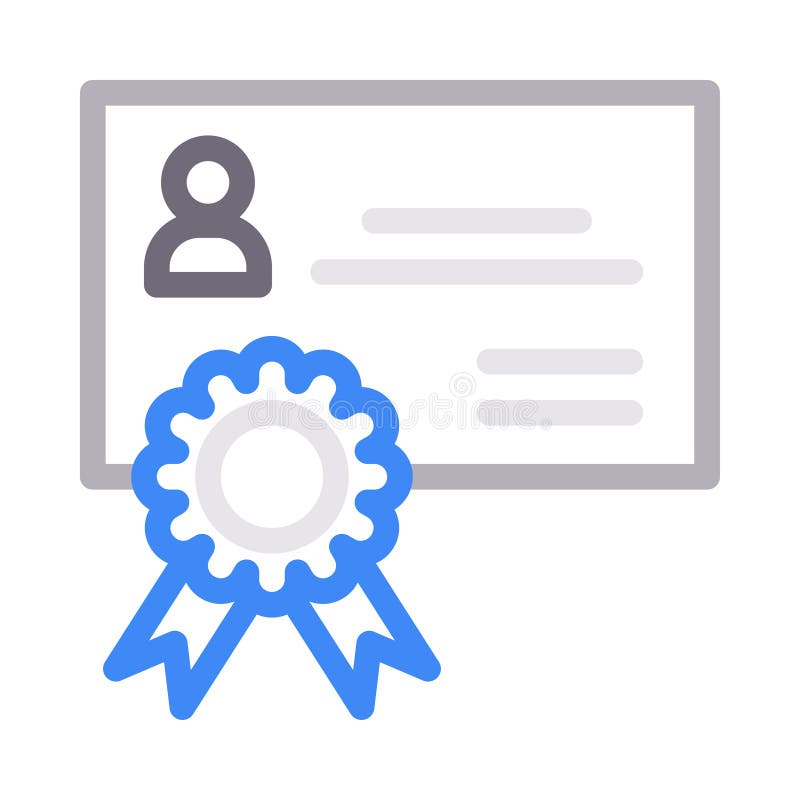 Degree Vector Colour Line Icon Stock Vector - Illustration of award ...