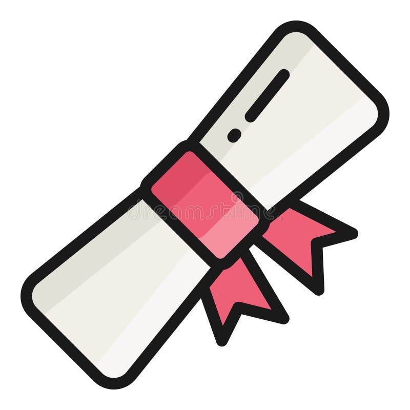 Degree Vector Flat Icon, School and Education Icon Stock Vector ...