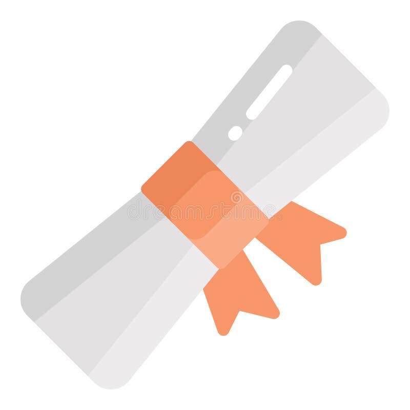 Degree Vector Flat Icon, School and Education Icon Stock Vector ...