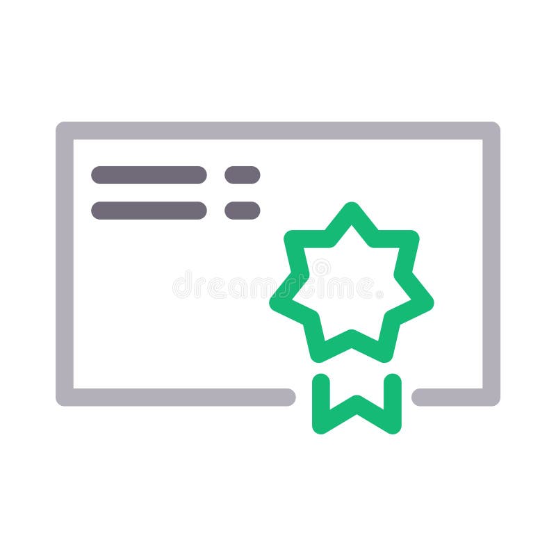 Degree Vector Colour Line Icon Stock Vector - Illustration of award ...