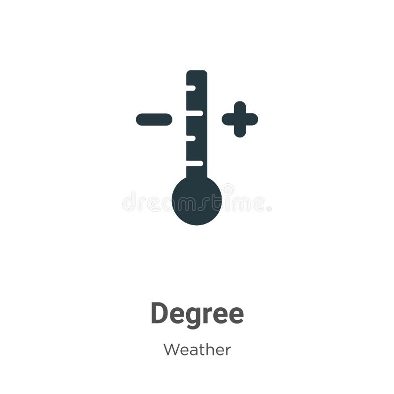 Degree Vector Icon on White Background. Flat Vector Degree Icon Symbol ...