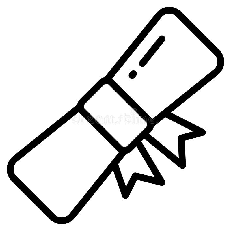 Degree Vector Line Icon, School and Education Icon Stock Vector ...