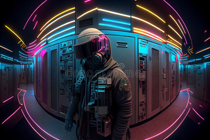 A 360-degree View of a Fully-stocked Server Room Outer Space ...