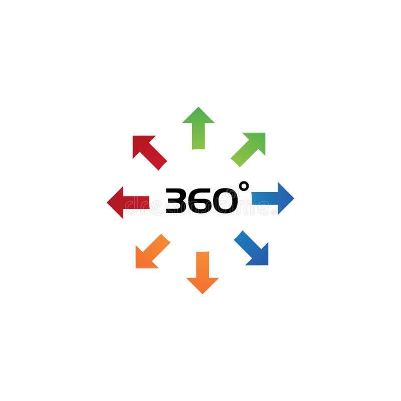 360 Degree View Related Vector Icons Stock Vector - Illustration of ...