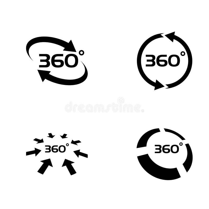 360 Degree View Related Vector Icons Stock Vector - Illustration of ...
