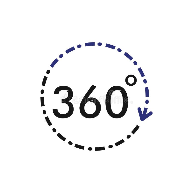 360 Degree View Related Vector Icons Design Stock Illustration ...