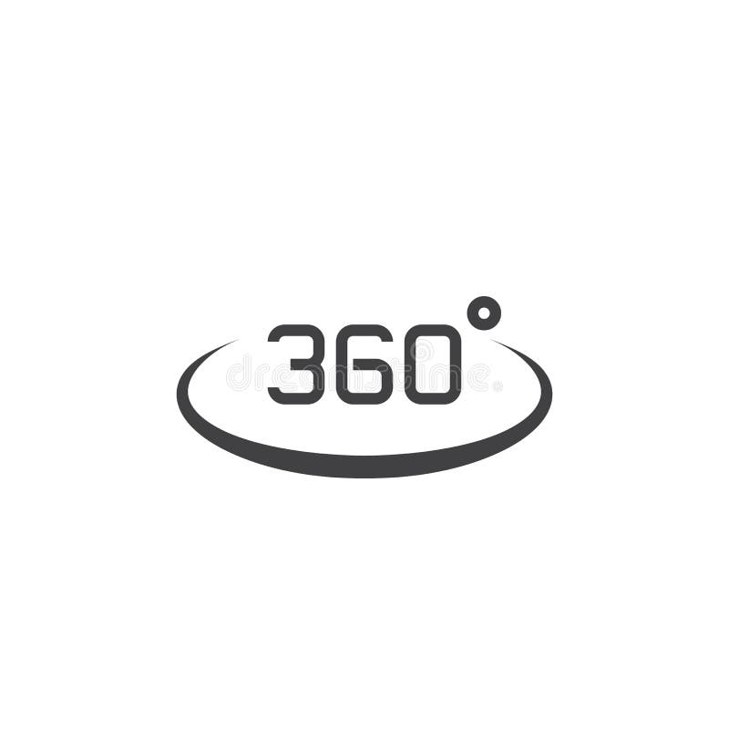 360 degrees view sign icon stock vector. Illustration of button - 63500121