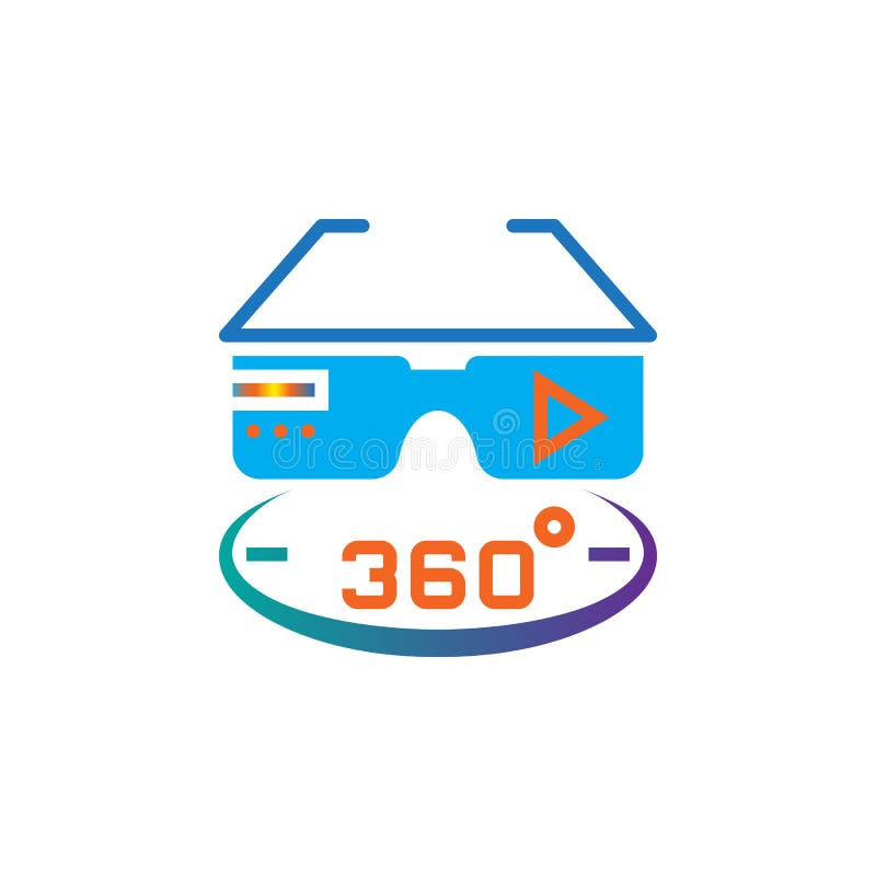 360 Degree Vr Glasses Icon Vector, Solid Logo Illustration, Pict Stock ...