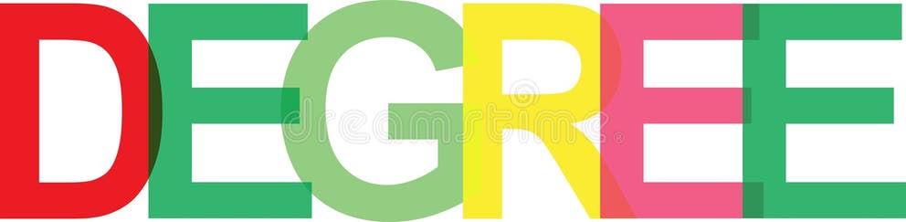 Degree word on white stock illustration. Illustration of certification ...