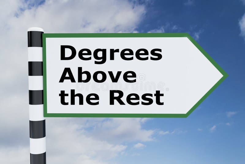 Degrees Above the Rest - Concept Stock Illustration - Illustration of ...