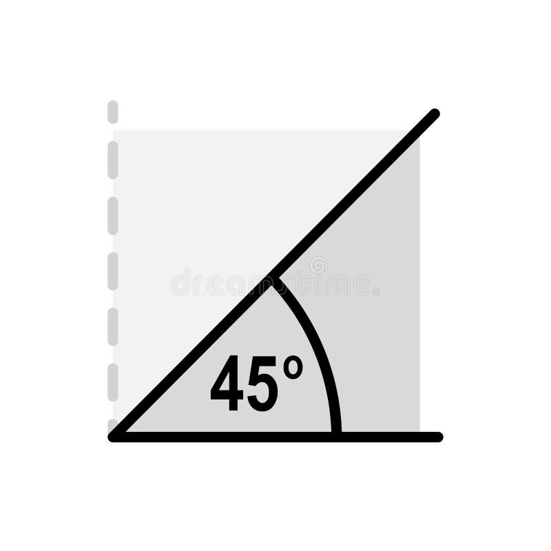 90 Degrees Angle Vector Icon. Right Angle Symbol with Arrow. Isolated ...