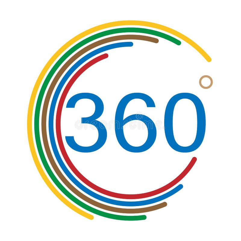 360 Degrees Icon on Transparent Background. Flat Style. 360 Degrees ... 360 Degrees Icon on Transparent Background. Flat Style. 360 Degrees ...