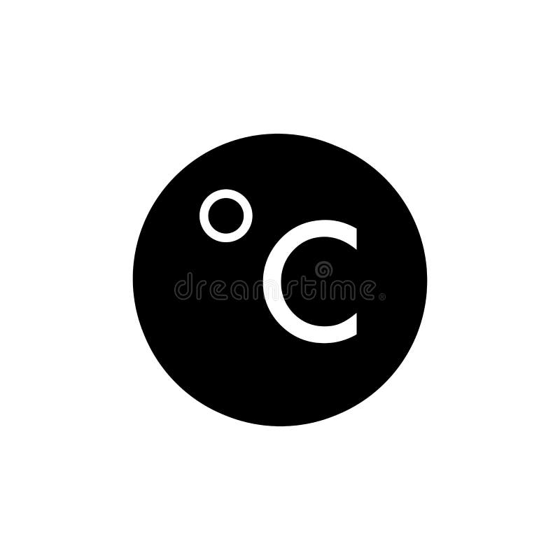 Degrees Celsius Vector Icon. Weather Icon Isolated on White Stock ...