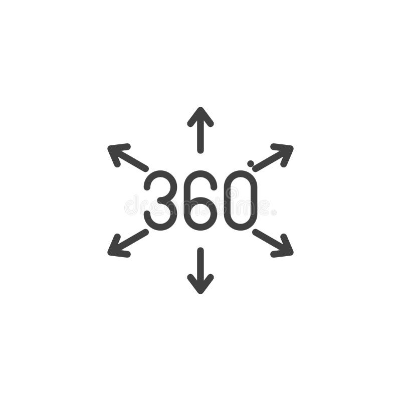 360 Rotation Arrows Line Icon Stock Illustrations – 265 360 Rotation ...