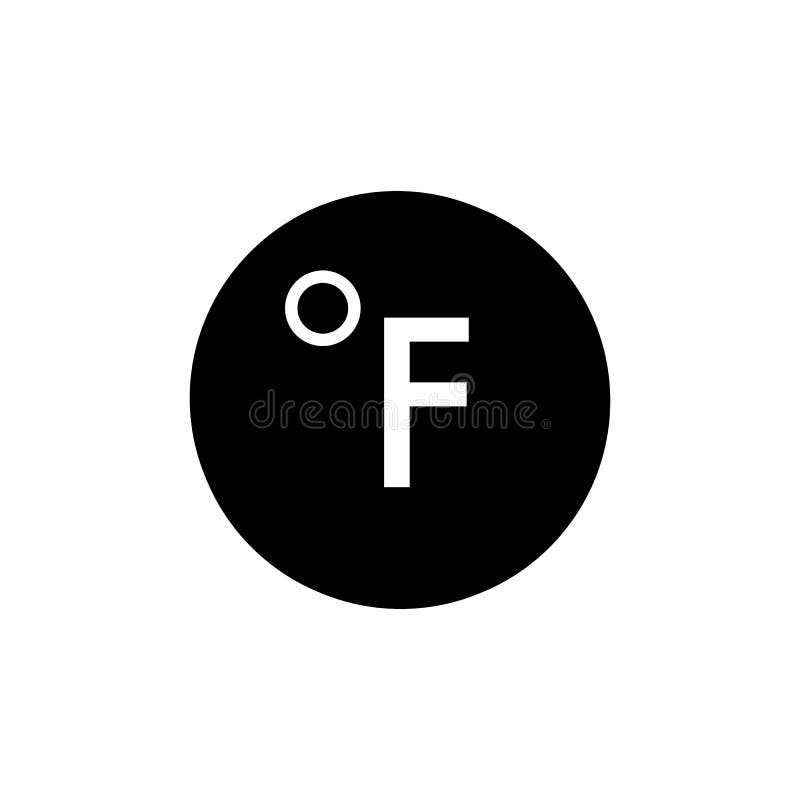 Fahrenheit Degrees Filled Outline Icon Stock Vector - Illustration of ...
