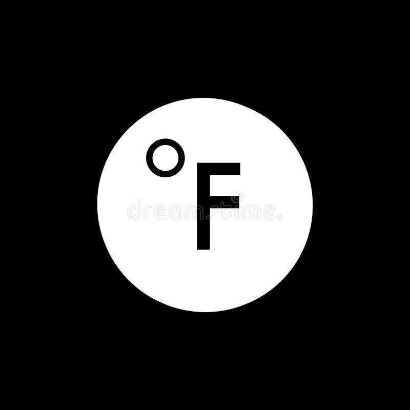 Degrees Fahrenheit, Vector Icon Stock Vector - Illustration of element ...