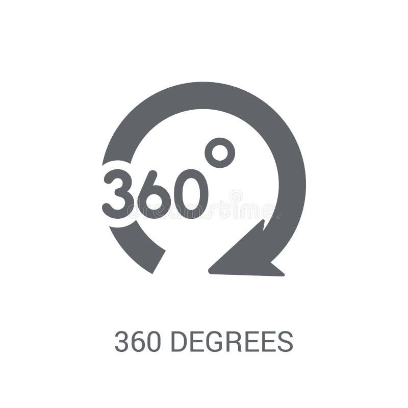 360 Degrees Icon. Trendy 360 Degrees Logo Concept on White Background ...
