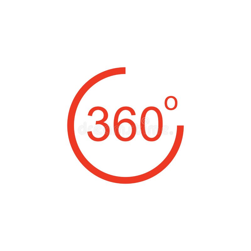 360 Degrees Icon Vector Design Template Stock Vector - Illustration of ...