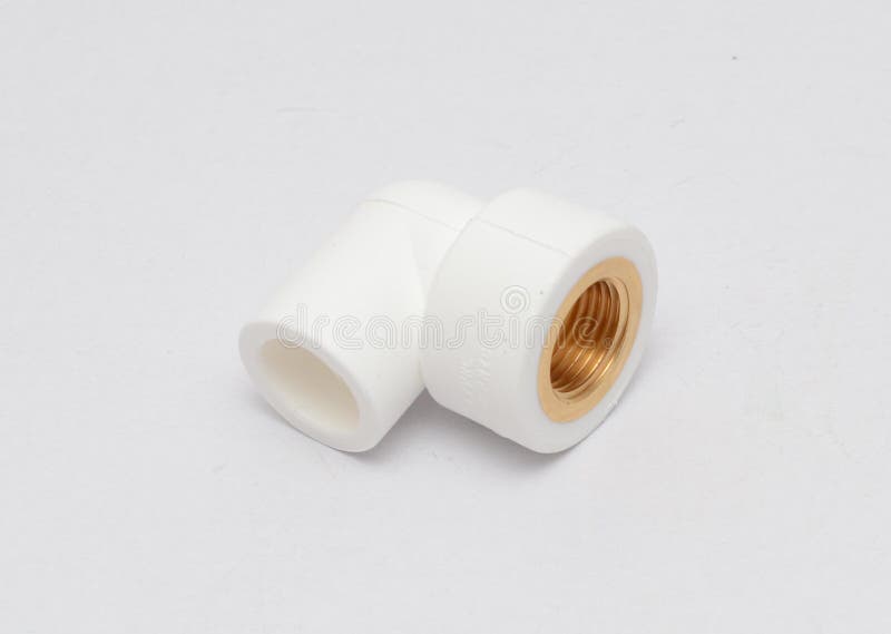 90 Degrees PPR Elbow, with Interior Thread. Stock Image - Image of sale ...