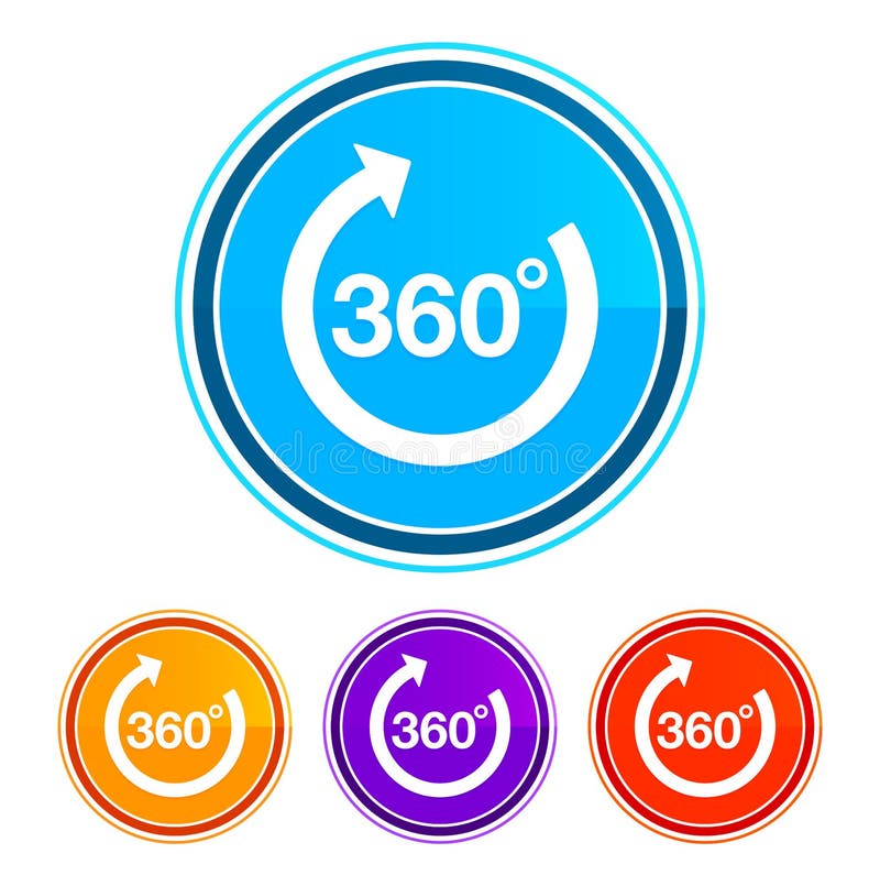 360 Degrees Rotate Arrow Icon Digital Abstract Round Buttons Set ... 360 Degrees Rotate Arrow Icon Digital Abstract Round Buttons Set ...