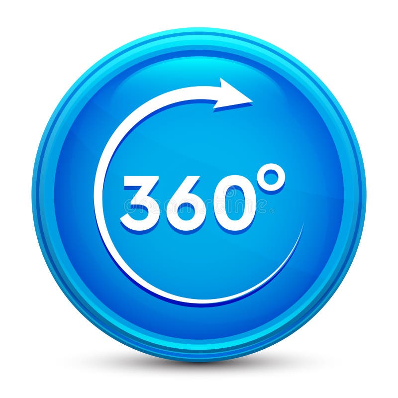 360 Degrees Rotate Arrow Icon Blue Round Button Illustration Stock ... 360 Degrees Rotate Arrow Icon Blue Round Button Illustration Stock ...