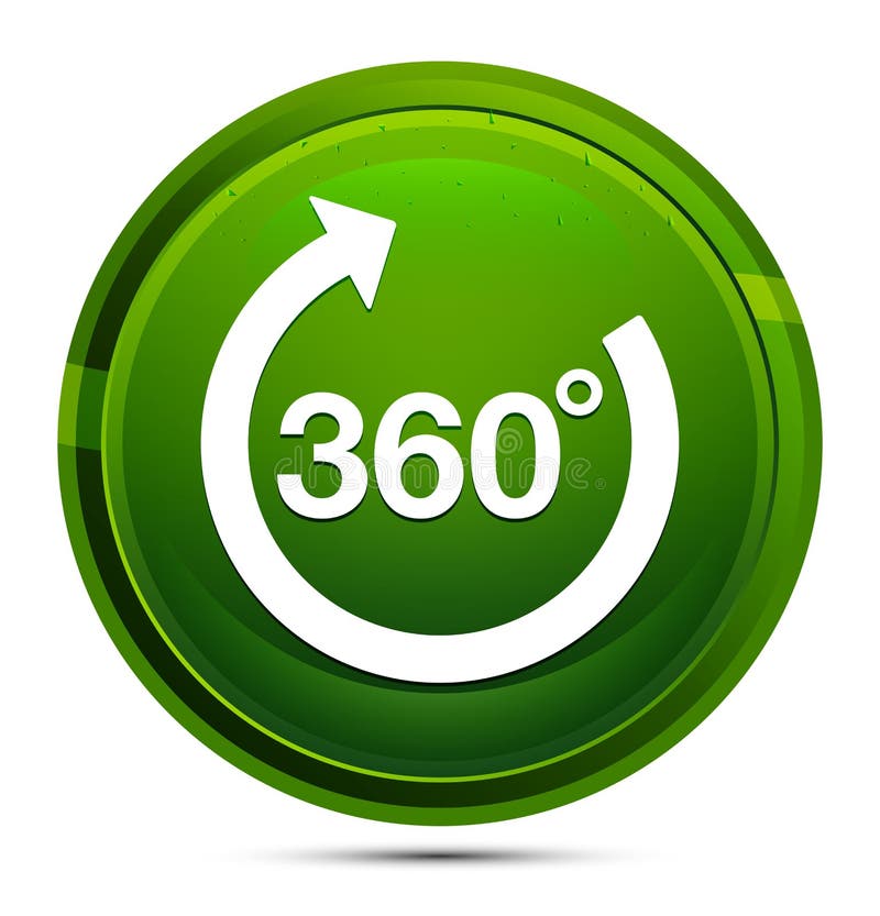 360 Degrees Rotate Arrow Icon Elegant Blue Round Button Illustration ...