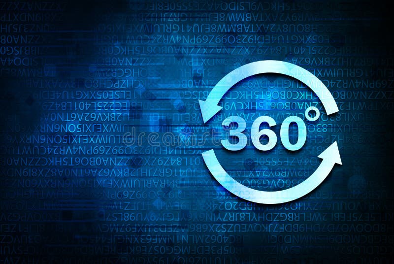 360 Degrees Rotate Arrow Icon Abstract Blue Background Illustration ... 360 Degrees Rotate Arrow Icon Abstract Blue Background Illustration ...