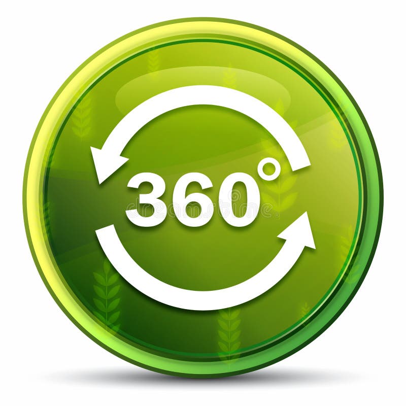 360 Degrees Rotate Arrow Icon Blue Round Button Illustration Stock ...