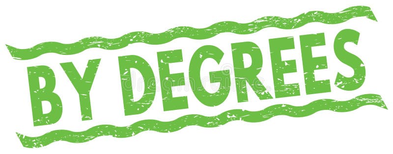 By DEGREES Text on Green Lines Stamp Sign Stock Illustration ...