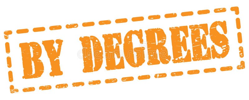 By DEGREES Text Written on Orange Stamp Sign Stock Illustration ...