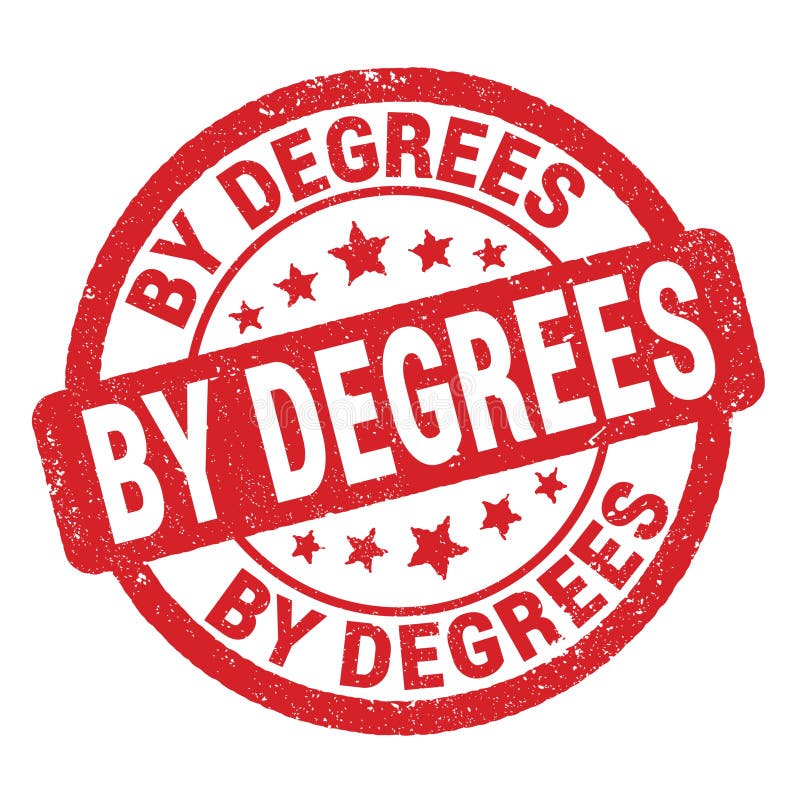 By DEGREES Text Written on Red Round Stamp Sign Stock Illustration ...