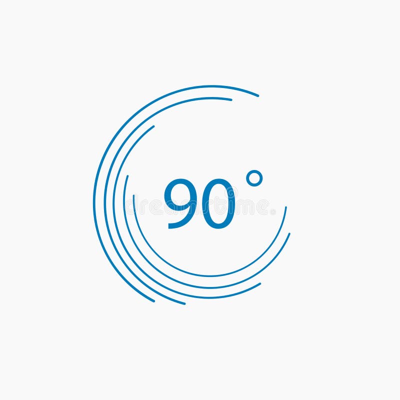 90 Degrees Vector Template Design Stock Vector - Illustration of ...