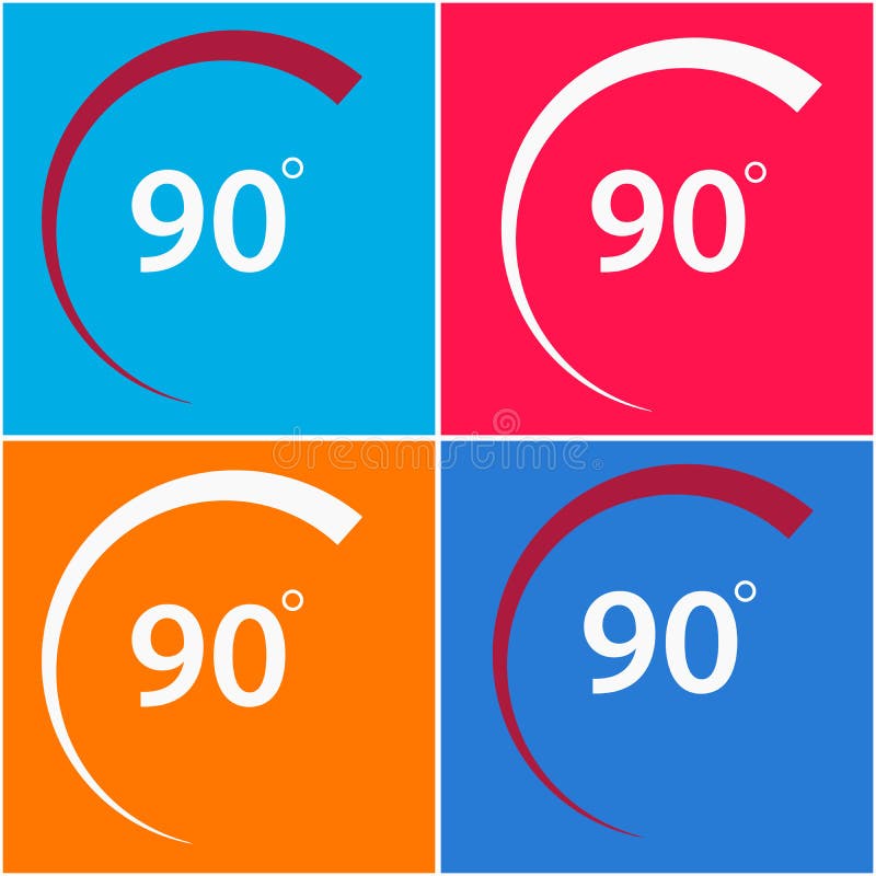 90 Degrees Vector Template Design Stock Vector - Illustration of ...