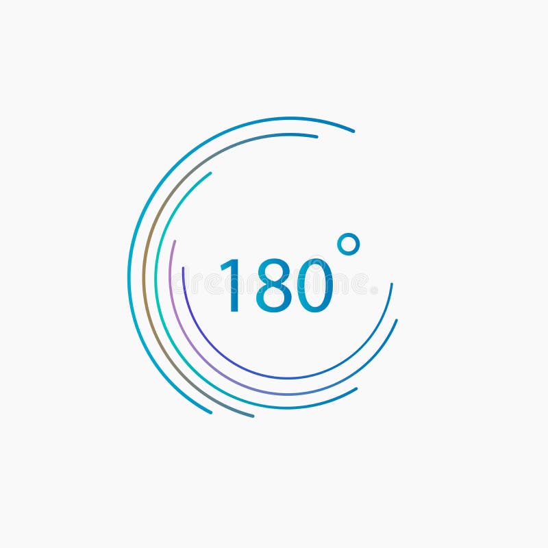 180 Degrees Vector Template Design. Eps10 Stock Vector - Illustration ...