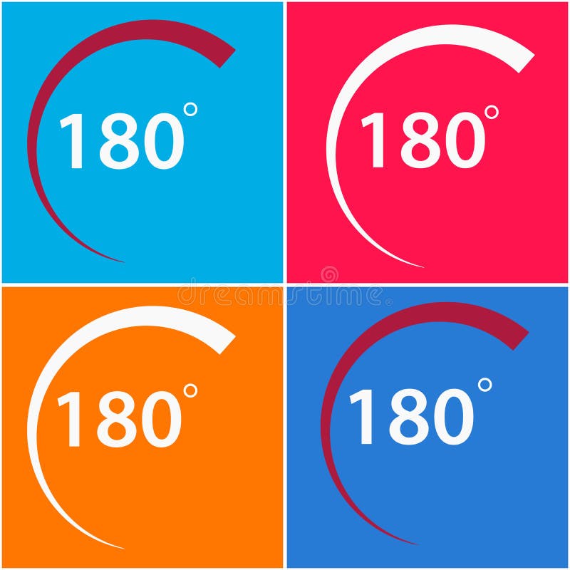 180 Degrees Vector Template Design. Eps10 Stock Vector - Illustration ...