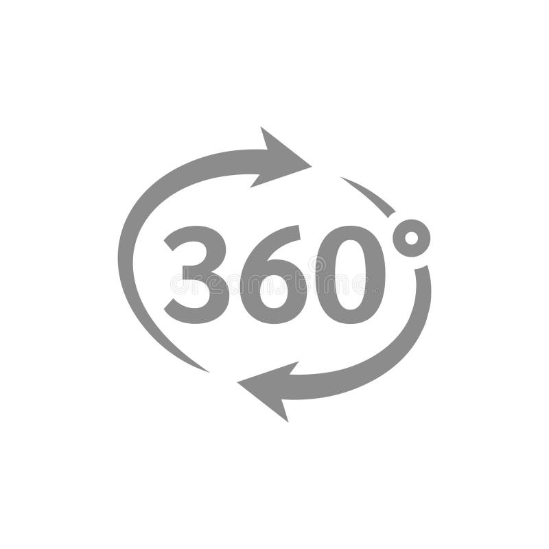360 Degrees View Loop Vector Icon Stock Vector - Illustration of full ...
