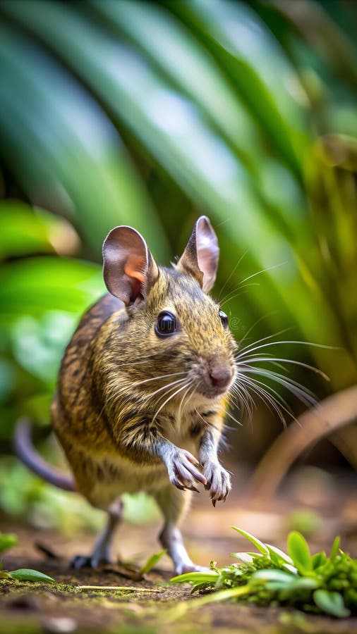Degu Mouse Trembling Goes Jungle Vector Stock Vector - Illustration of ...