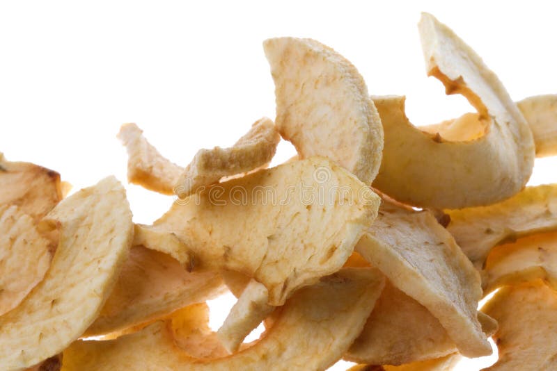 Dehydrated Apple Slices Isolated Stock Photo - Image of agriculture ...