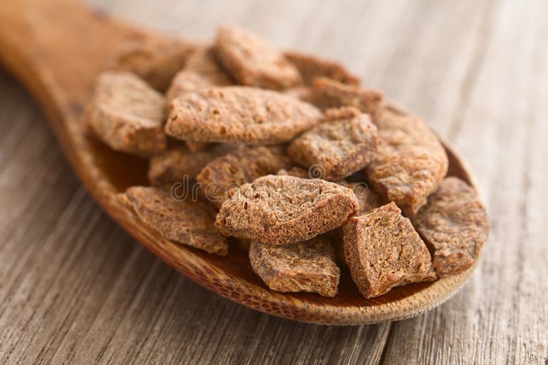Dehydrated Soy Meat Chunks stock photo. Image of closeup - 366191056