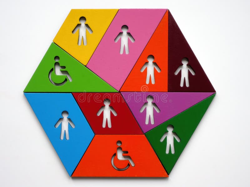 DEI Diversity, Equity, and Inclusion Abstract. Puzzle of Colored Pieces ...