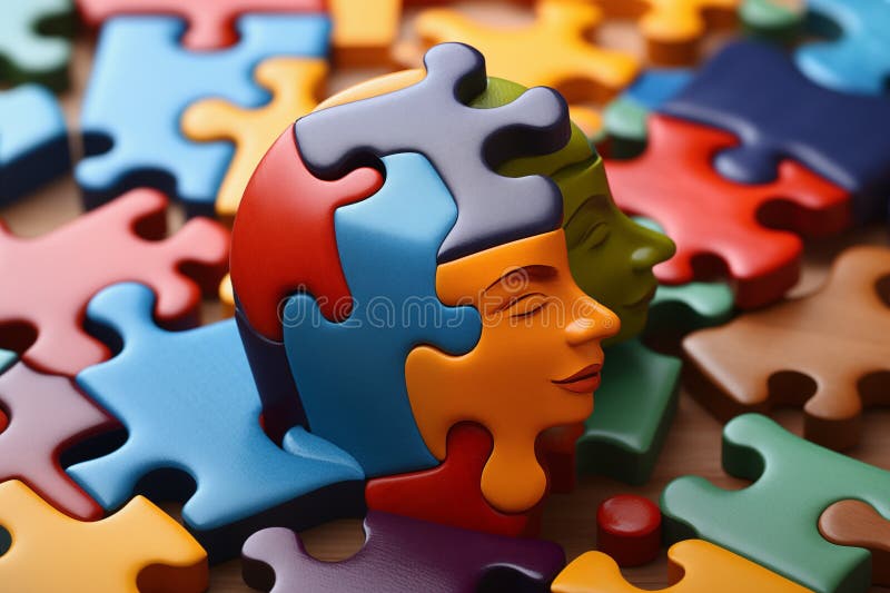 DEI, Diversity Equity and Inclusion Concept. Different Faces Puzzle ...