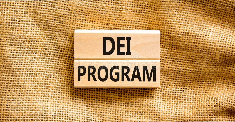 DEI Diversity Equity Inclusion Program Symbol. Blocks with Words DEI ...
