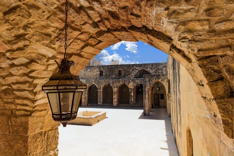 Deir el-Qamar, Lebanon stock photo. Image of courtyard - 12137216