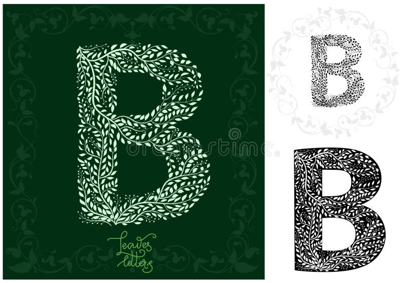Deja el alfabeto, letra B ilustración del vector. Ilustración de ...