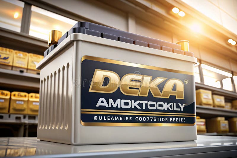Deka Gold Automotive Battery. Generated Using AI. Stock Illustration ...