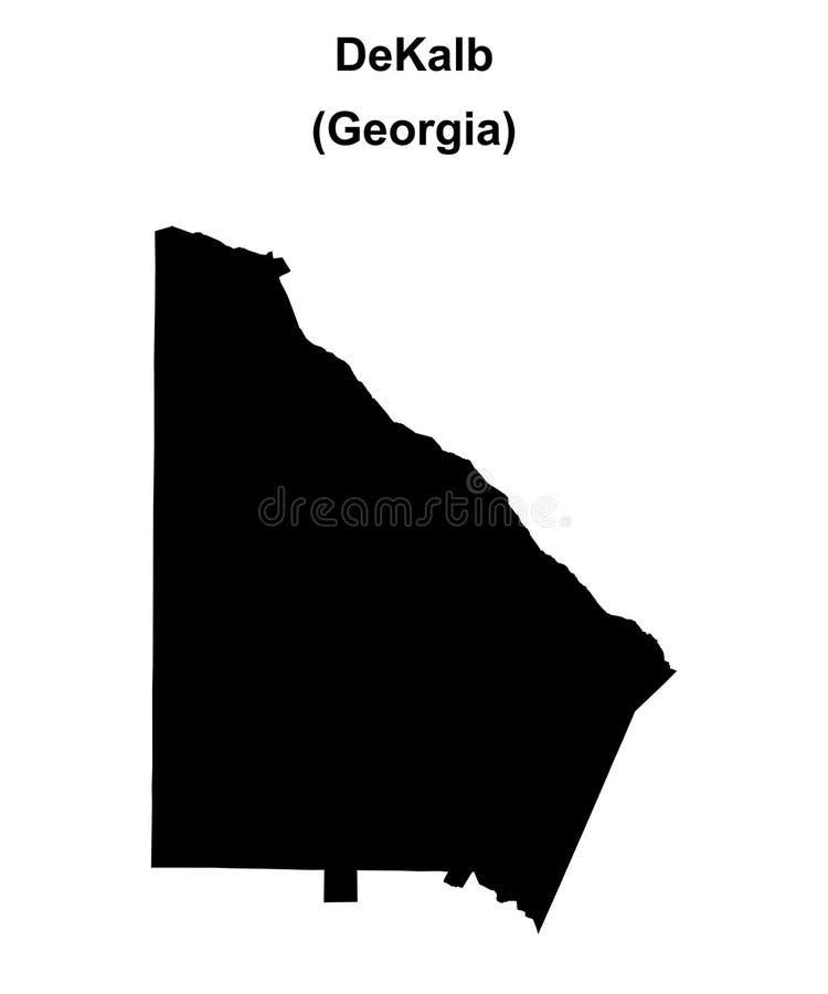 DeKalb outline map stock vector. Illustration of tourism - 357891534