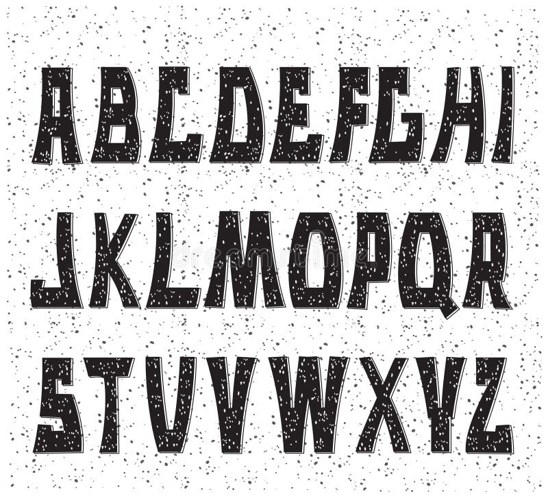 Dekorative Strukturierte ABC-Buchstaben Alphabet Vektor Abbildung ...